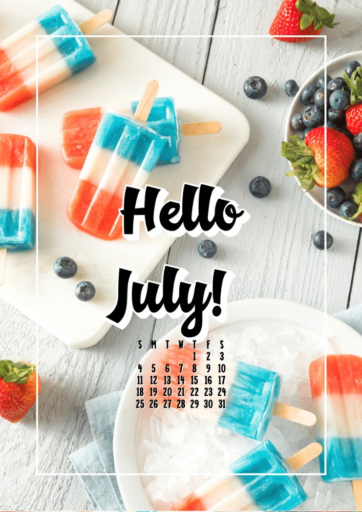 Free Printable July 2021 Calendar PDF - Cute Freebies For You