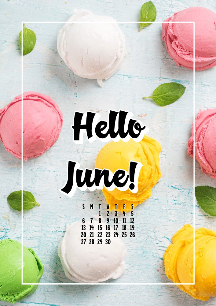 Free Printable June 2021 Calendar PDF - Cute Freebies For You
