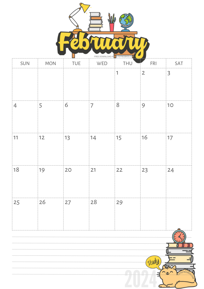 2024 2025 School Calendar Free Printable - Cute Freebies For You