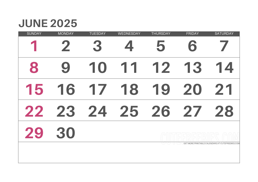 Download 2025 Printable Calendar Templates And 2025 Planners - Cute ...