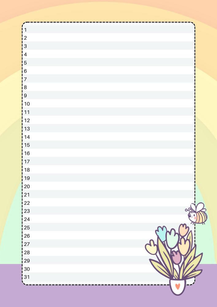 Free Printable June Bullet Journal Template PDF (Colorful!) - Cute ...