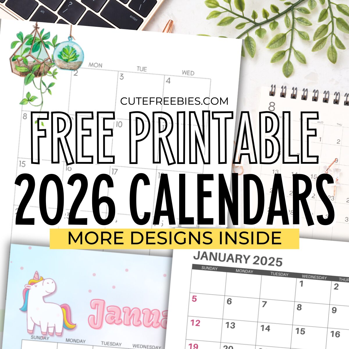 Download 2026 Printable Monthly Calendars And 2026 Planners - Cute ...