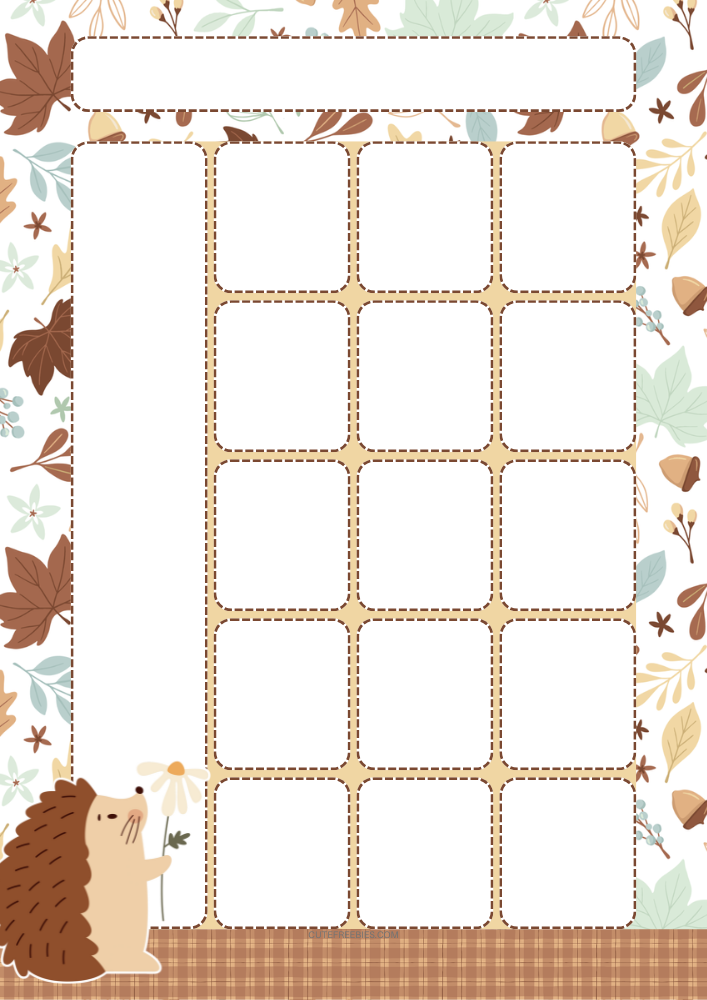 Free Printable November Bullet Journal Template PDF - Cute Freebies For You