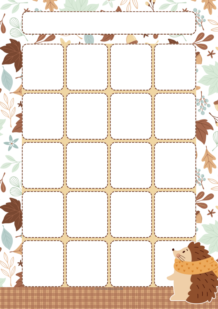 Free Printable November Bullet Journal Template PDF - Cute Freebies For You